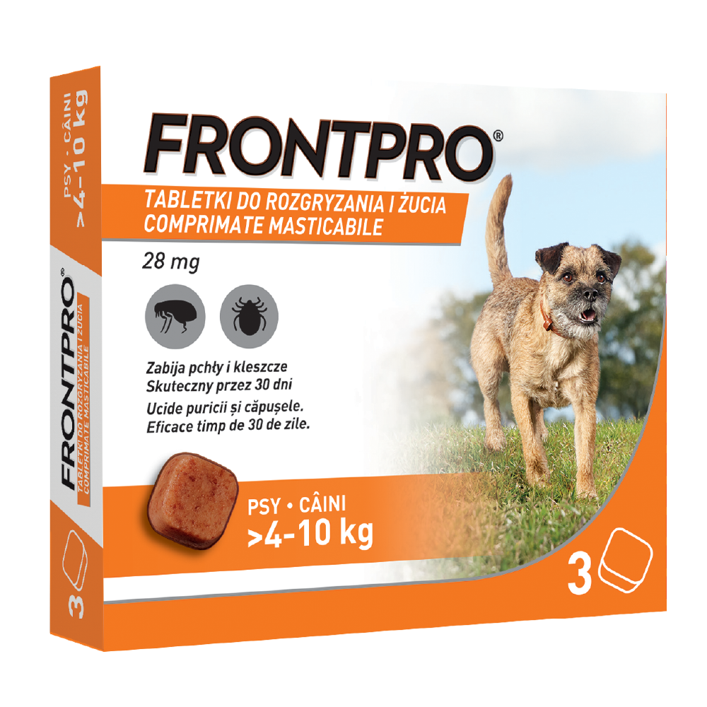 FRONTPRO® dla psów | Smaczna i łatwa ochrona przeciw pchłom i kleszczom